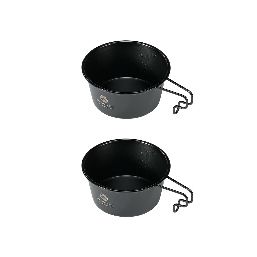 BKS-360-2P 2-Piece Stainless Steel Deep Sierra Cup, 15oz (450ml), Blac – Campingmoon