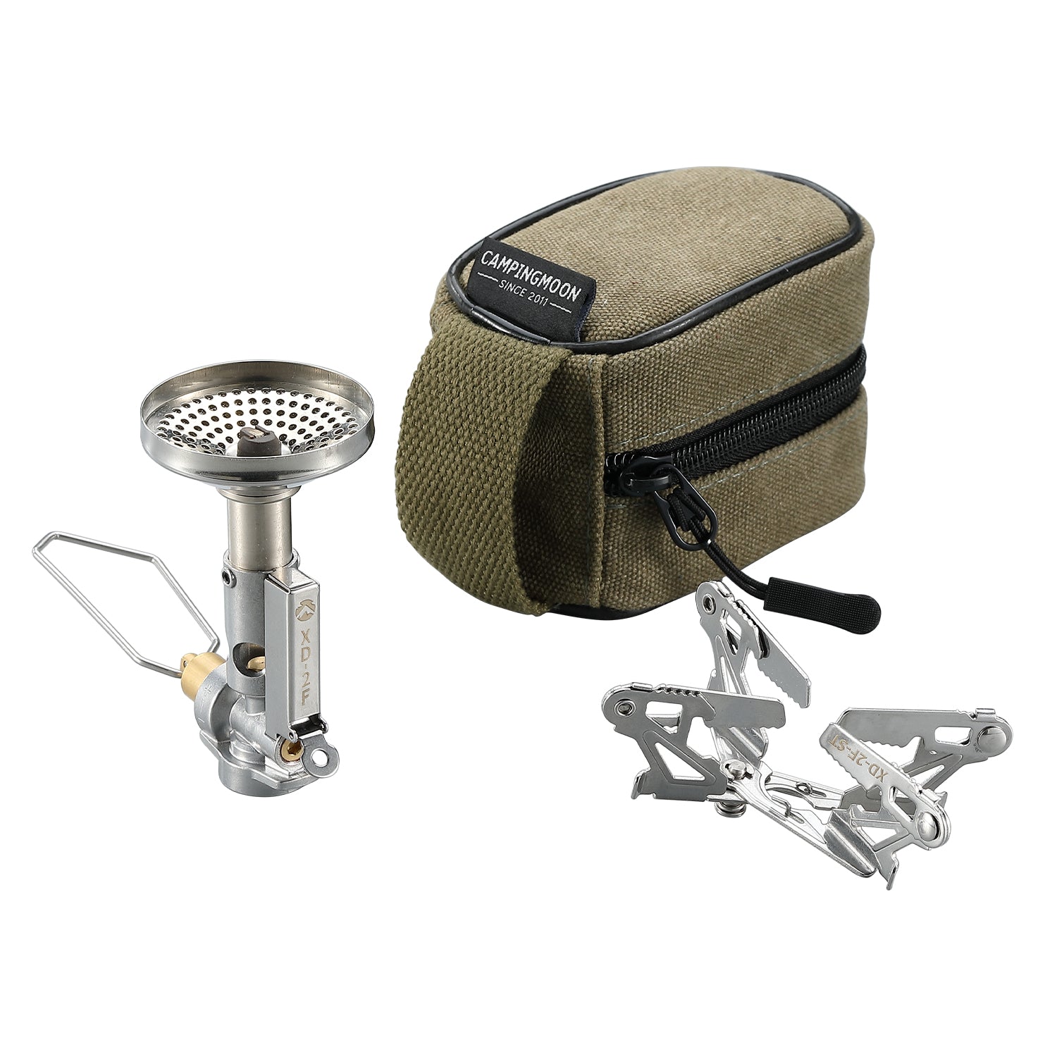 Campingmoon XD-2F Portable Gas Stove with Ignitor & Flow Regulator – Lightweight, Foldable ...